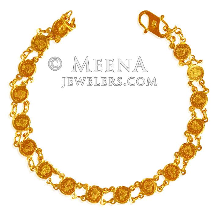 22Kt Gold Ladies Ginni Bracelet - brla21214 - 22K Gold bracelet is ...