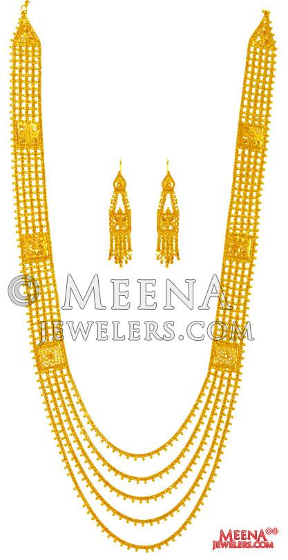 22kt Gold Chandra Haar - StGo25425 - 22k gold 5 layered or also called ...