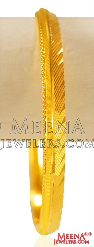 22K Gold Two Tone Mens Kada - BaMk27422 - This exquisite 22Kt Pure Gold ... 22K Gold Two Tone Mens Kada - BaMk27422 - This exquisite 22Kt Pure Gold ...
