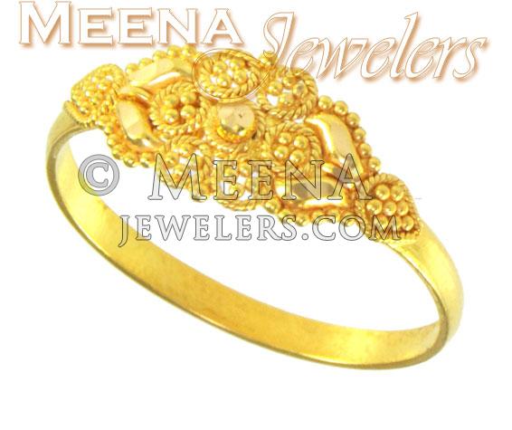 22Kt Baby Ring - BjRi1879 - 22Kt Baby Ring with Filigree design.