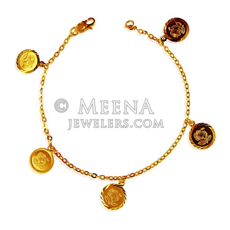 22Kt Gold Ginni Bracelet - brla20673 - 22K Gold bracelet is designed ...