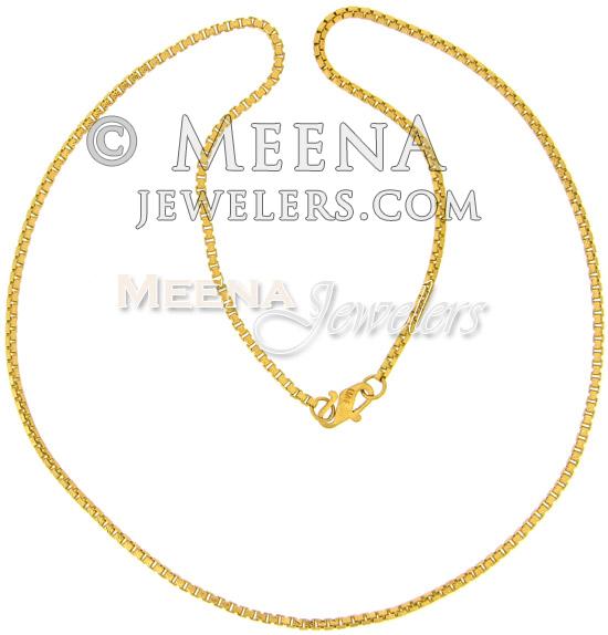 22 Kt Gold Chain - ChPl605 - 22 Kt Gold Chain