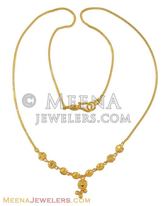 22k Gold Dokia Chain - ChFc8117 - 22k yellow gold dokia chain with gold ...