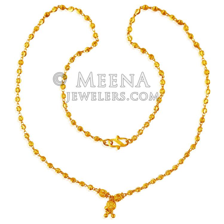 22K Gold Ladies Dokia Chain - chfc21593 - 22Kt Gold dokia chain is ...