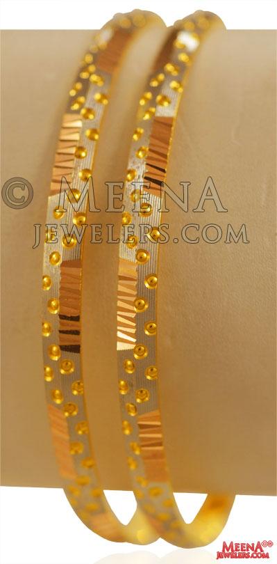 22k Gold Bangles (2PC) - bago27522 - US$ 5,440 - 22kt Gold Bangles (2 ...