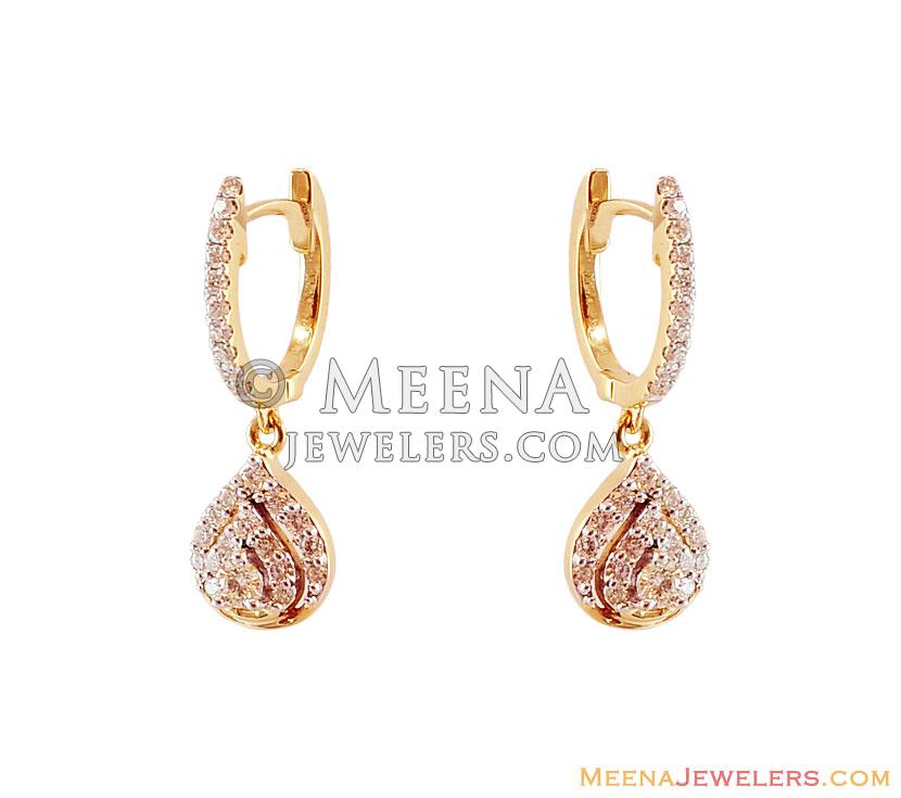 18 k Gold Diamond Bali - DiEr16989 - 18Kt Gold nice Diamond Bali with ...