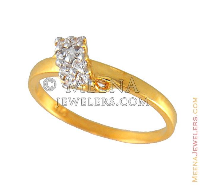 Fancy Signity Ring - RiLg4917 - 22kt Gold signity ring with beautiful ...