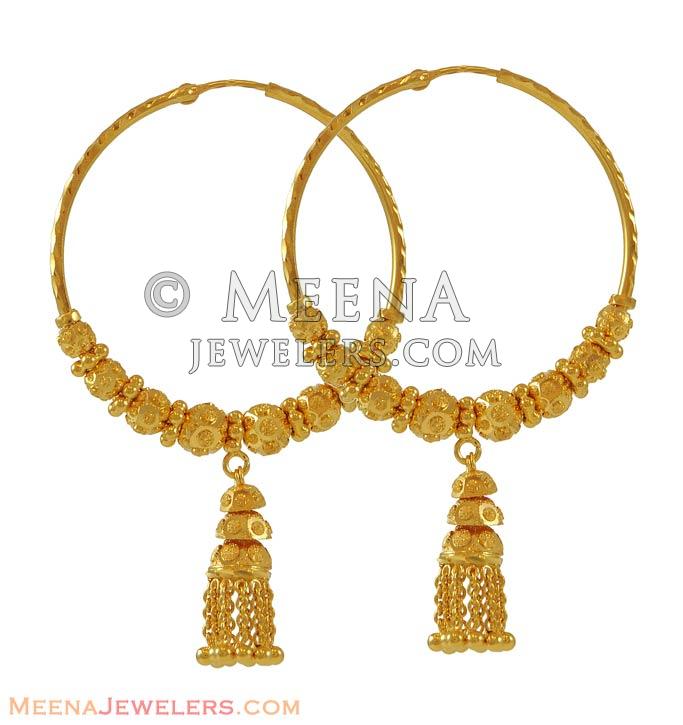 22k Gold Designer Bali - ErHp7316 - 22k gold designer bali in yellow ...