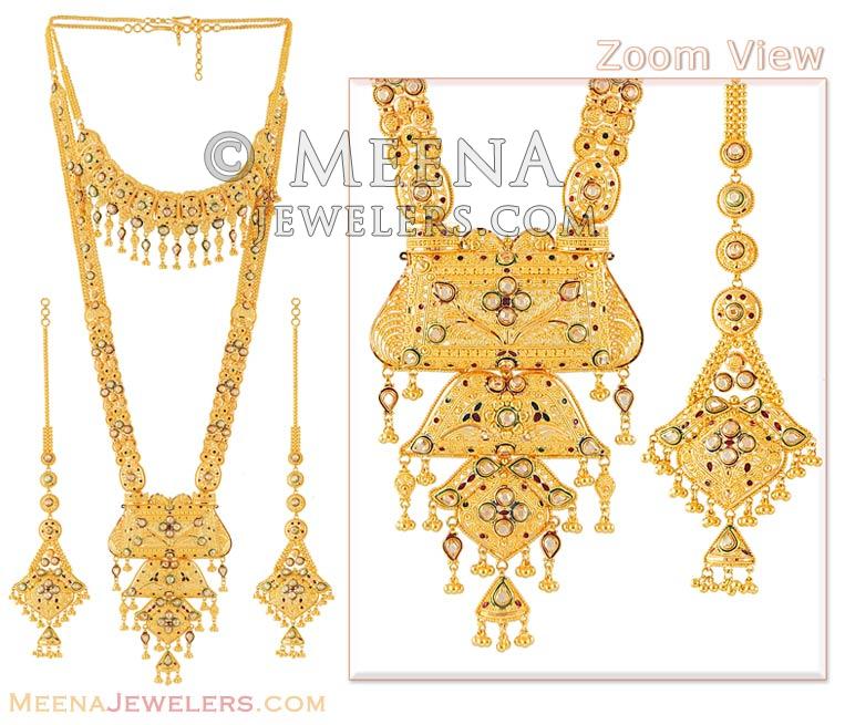 Rani haar ( Bridal set) with 22kt - StBr5139 - 22kt Gold four pieces ...