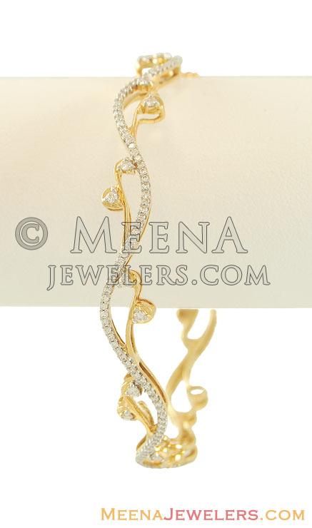 18k Designer Bangle(1 pc) - DiBa7923 - 18k yellow gold bangle(1 pc ...