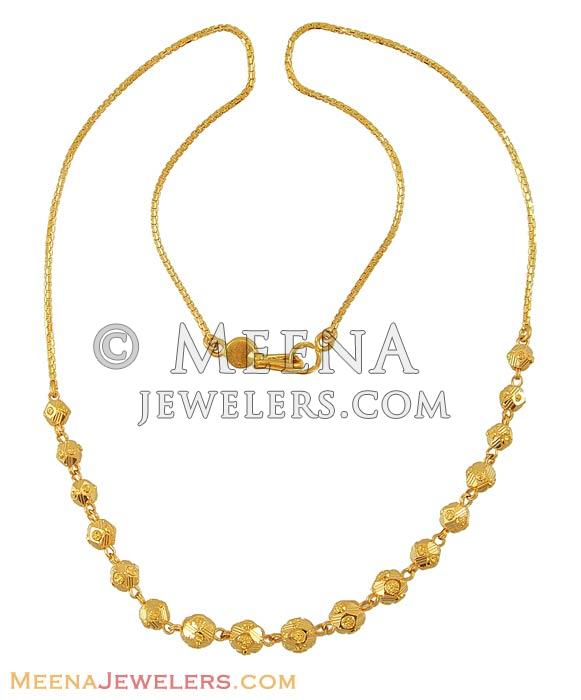 22Kt Gold Fancy Chain - ChFc7841 - 22Kt Gold Fancy Chain with gold ...