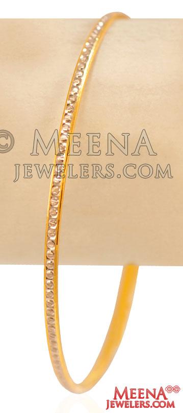 22Kt Gold Two Tone Bangles (1 pc) - BaGo27709 - US$ 1,815 - Introducing ...
