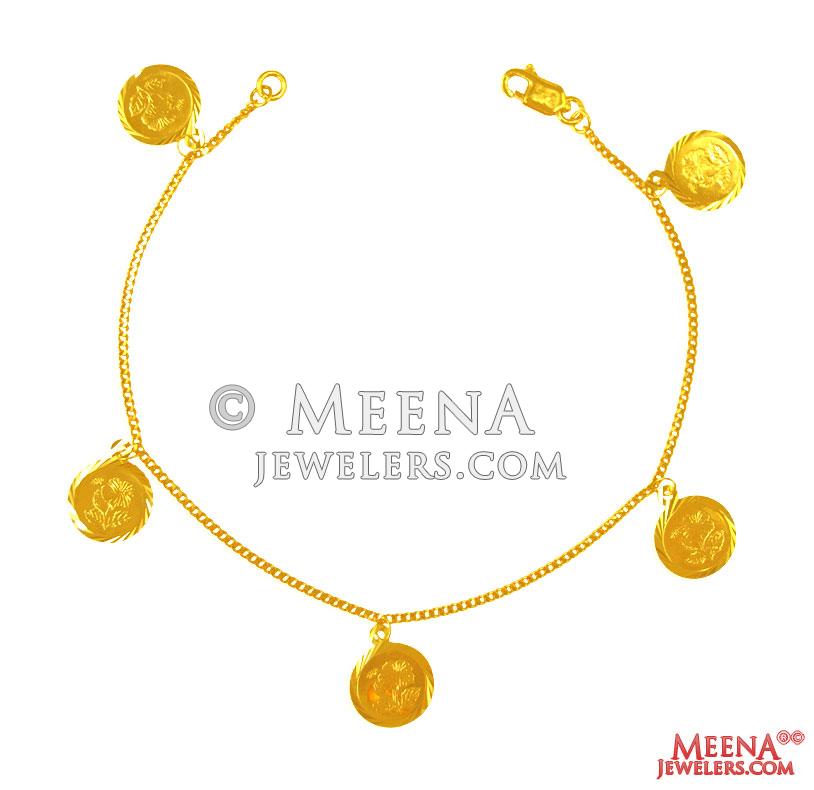 22 Karat Gold Ginni Bracelet - brla24547 - 22K Gold bracelet for ladies ...
