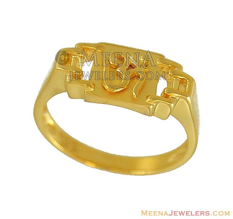 22kt Religious Ring - RiMs9239 - 22kt Religious Ring for Mens designed ...