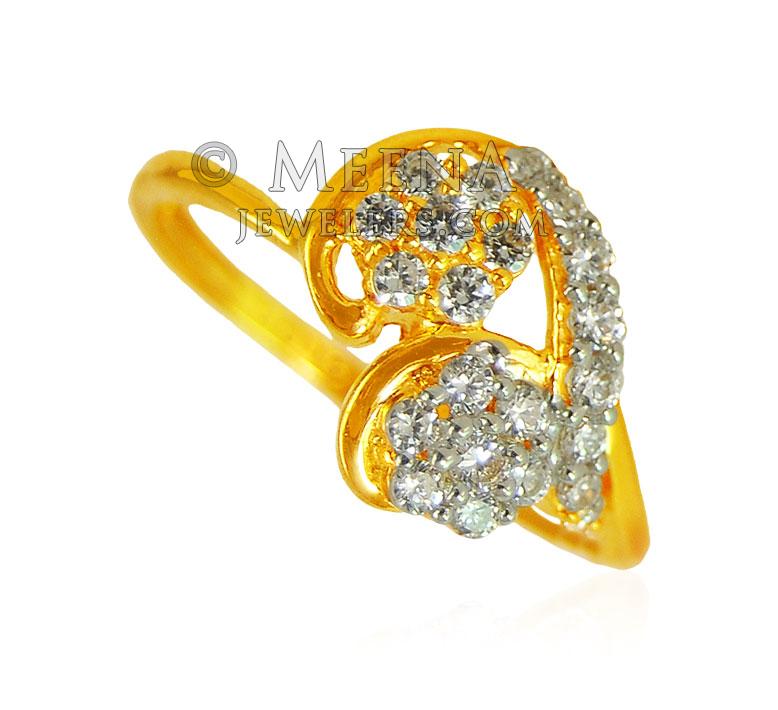 22kt Gold signity Ring for Ladies - RiLs21761 - 22kt Gold signity Ring ...