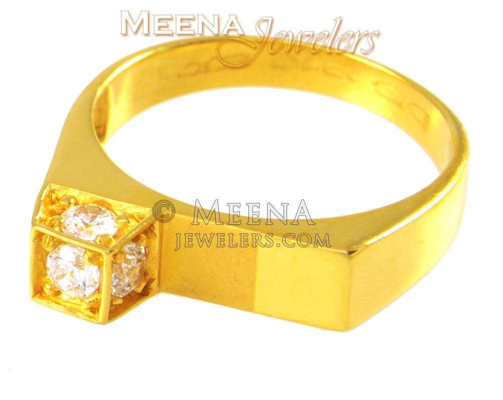 22 Karat Gold Signity Ring - RiMs1501 - 22Kt Gold Mens Signity fancy Rings