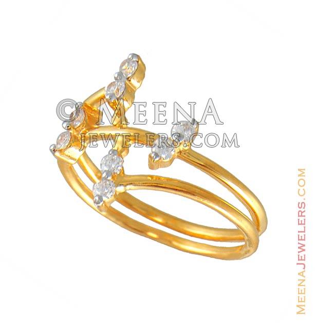Gold Signity Ring - RiLg4930 - 2kt Gold fancy ring with star signity ...