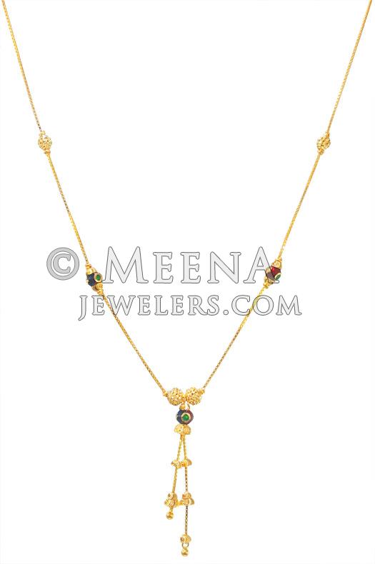 22k Gold Traditional Dokia Chain - chfc22753 - 22k Gold Traditional ...