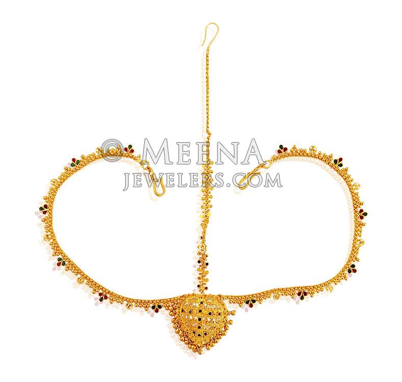 22K Matha Patti With Tikka - TiGo18042 - Traditionally designed 22K ...