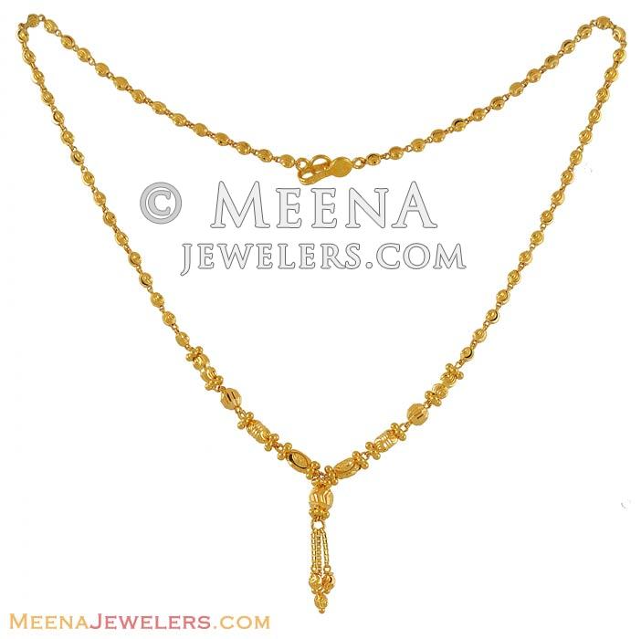 22Kt Gold Fancy Chain - ChFc6347 - 22Kt Gold Fancy Chain with gold ...