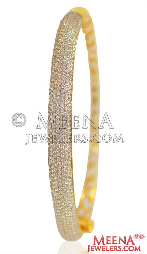 22 Kt Gold Exclusive Bangle - BaSt26198 - 22k Gold fancy Bangle (kada ...