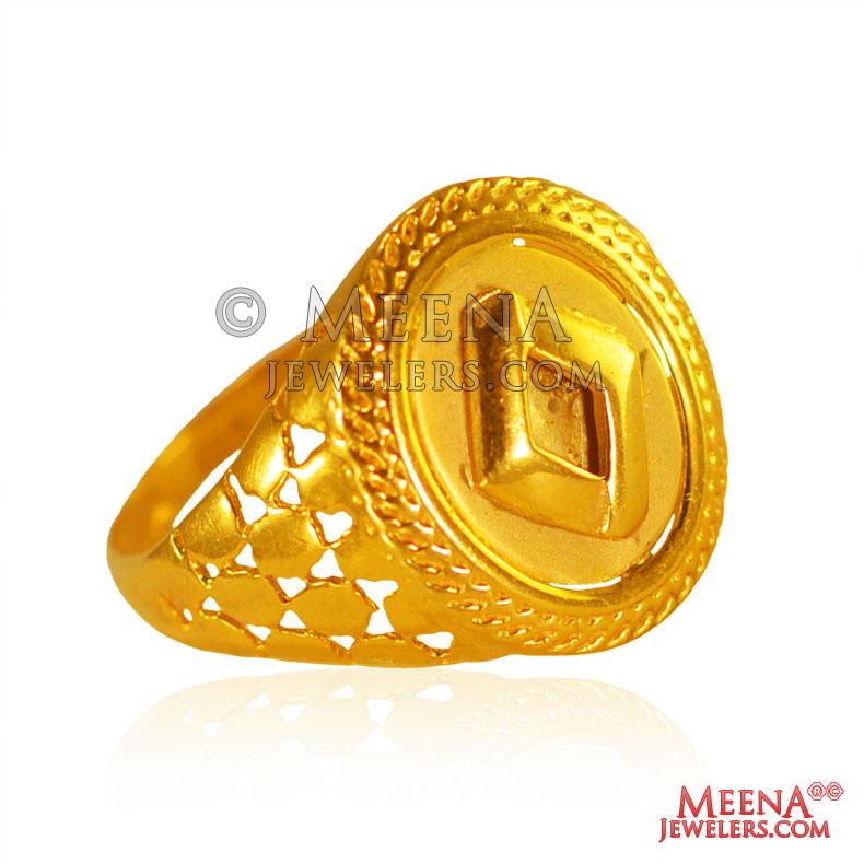 Mens 22K Gold Ring - RiMs27542 - US$ 800 - 22K Gold ring for men's. The ...