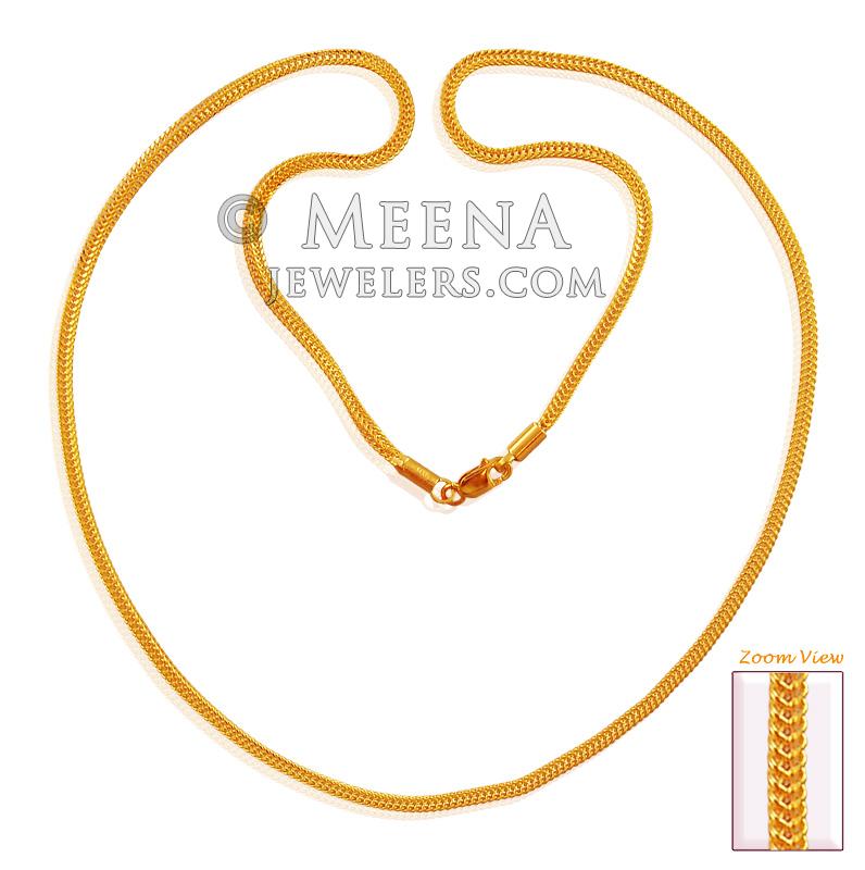 22K Mens Solid Chain - ChMs17361 - 22k gold long solid heavy chain for ...