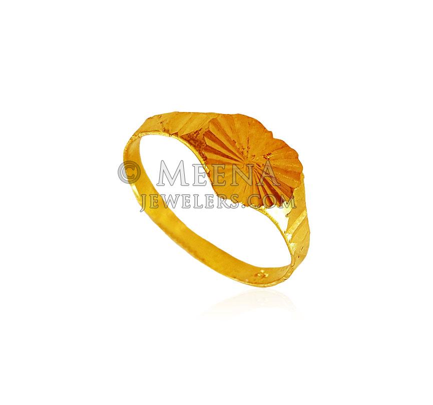 22kt Gold Baby Ring for Boys - BjRi22412 - 22kt Gold Baby Ring for Boys ...