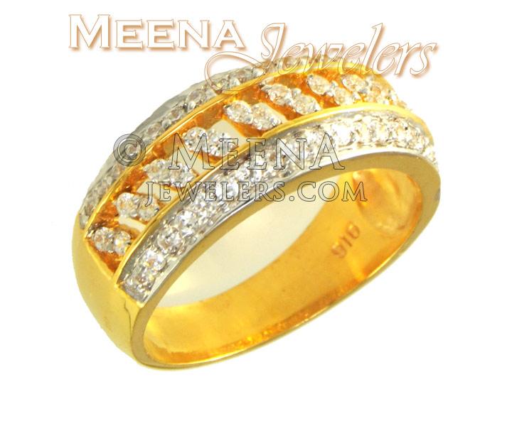 22Kt Gold Ladies Signity Ring - RiLs1787 - 22Kt Gold Ladies Ring With ...