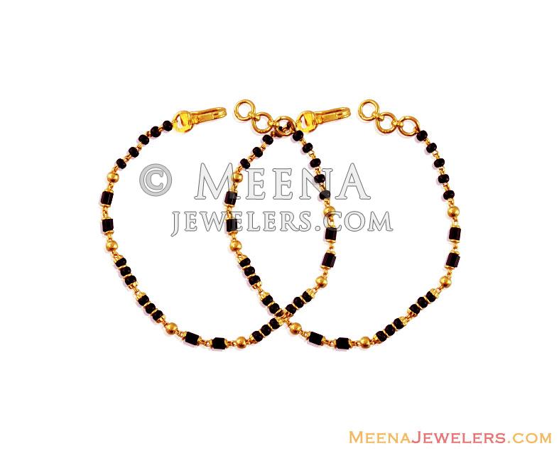 22K Kids Maniya (2PC) - BjBb16905 - 22K Gold Baby maniya or bracelet ...