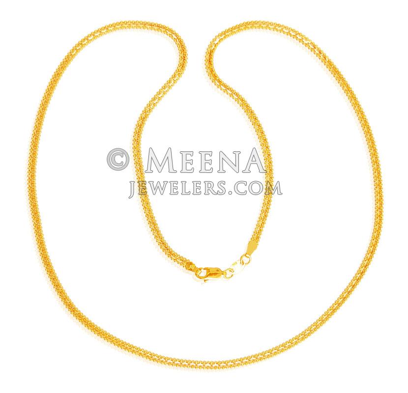 22K Gold Mens Chain (22 In) - chfc18980 - 22K Gold Fancy cuts chain for ...