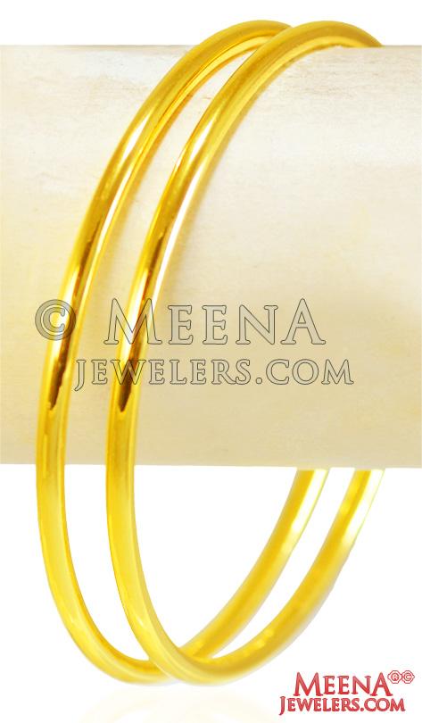 22Kt Plain Gold Bangles (2 Pc) - BaGo27939 - US$ 3,302 - Elevate your ...