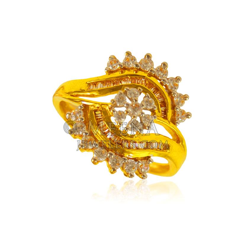 22K Gold Exclusive Ladies Ring - RiLs24293 - 22K Gold Ring, exclusively ...