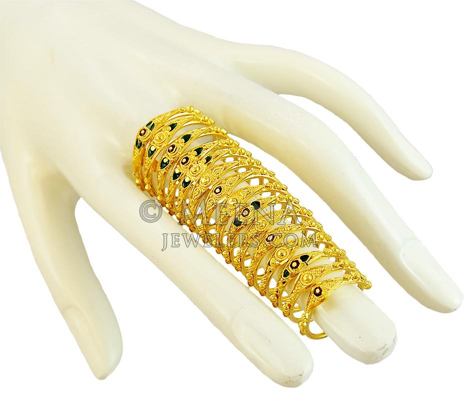 22K Gold Traditional Long Ring - RiLg18222 - Exclusively handcrafted ...