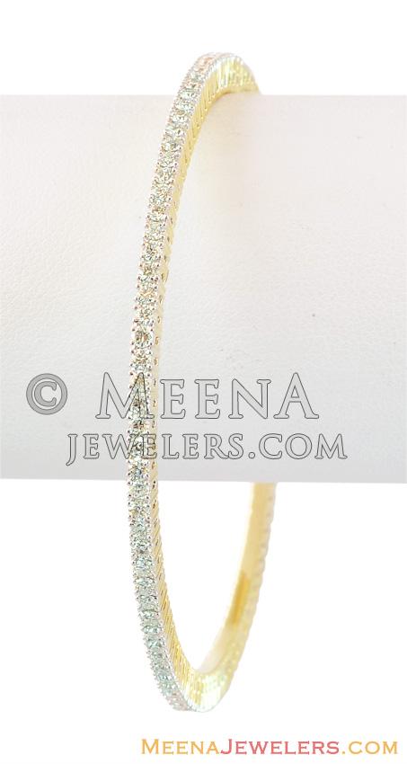 Diamond Solitaire Bangle 18K - dibr15645 - US$ 9,769 - Designer 18K ...