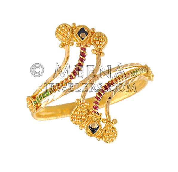 Indian Fancy Ring (22K Gold) - RiLg4670 - Indian Fancy Ring (22K Gold ...