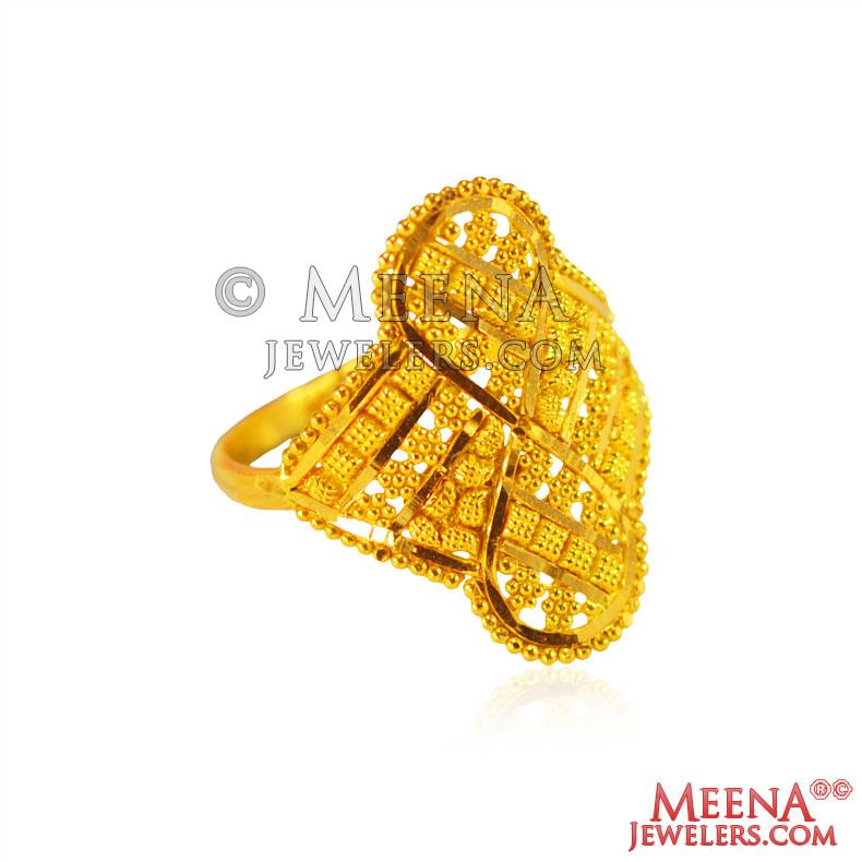 22 Karat Gold Ring - Rilg27067 - US$ 719 - 22K Gold ring for ladies is ...