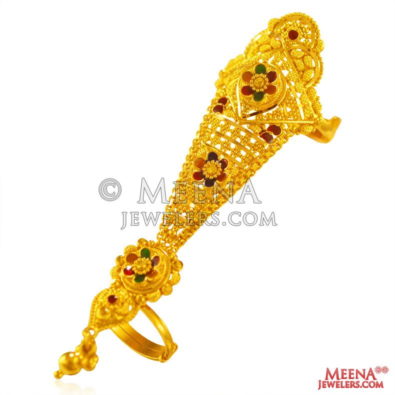 22K Gold Exquisite Long Ring - RiLg27334 - 22kt Gold Exquisite Ring ...