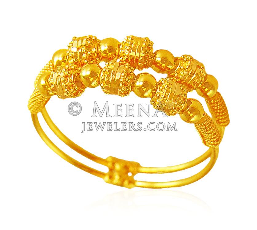 22kt Fancy Gold Ring - rilg20012 - 22kt Gold Ring is handcrafted with ...