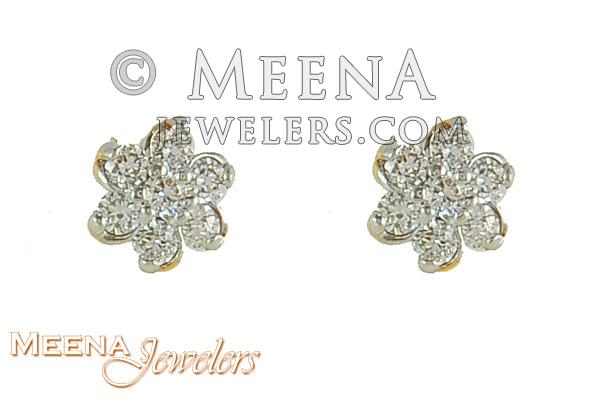 22K Gold Signity Earrings - ErSi3048 - 22K Gold Signity Earrings