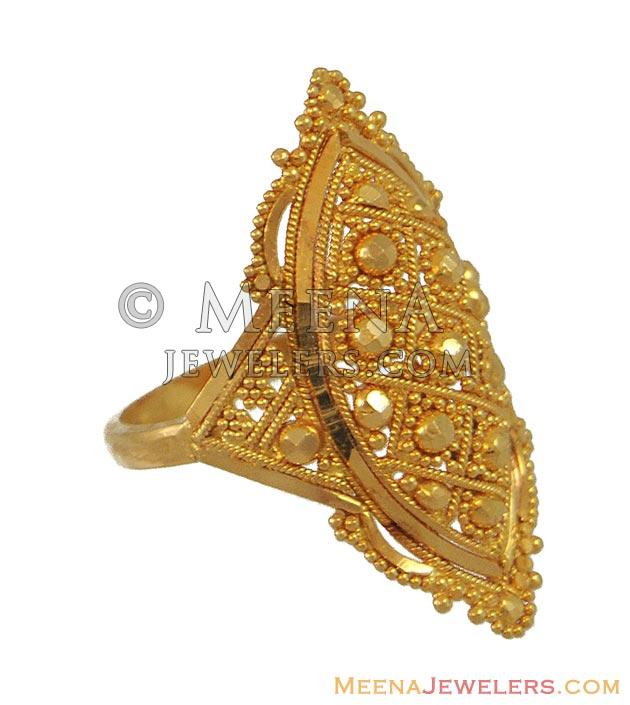 Indian Bridal Ring (22 Karat) - RiLg9766 - 22 Karat Gold Indian Bridal ...