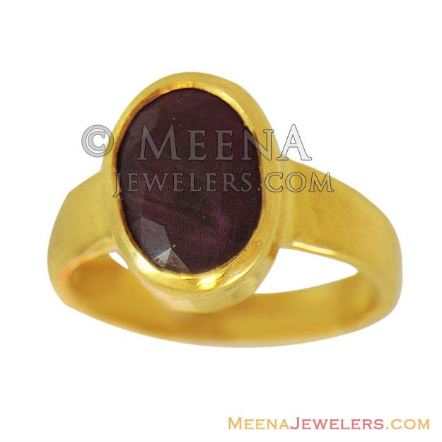 22K Gold Manik Ring (Ruby) - AsRi11738 - 22K Gold Manik / Ruby Ring ...