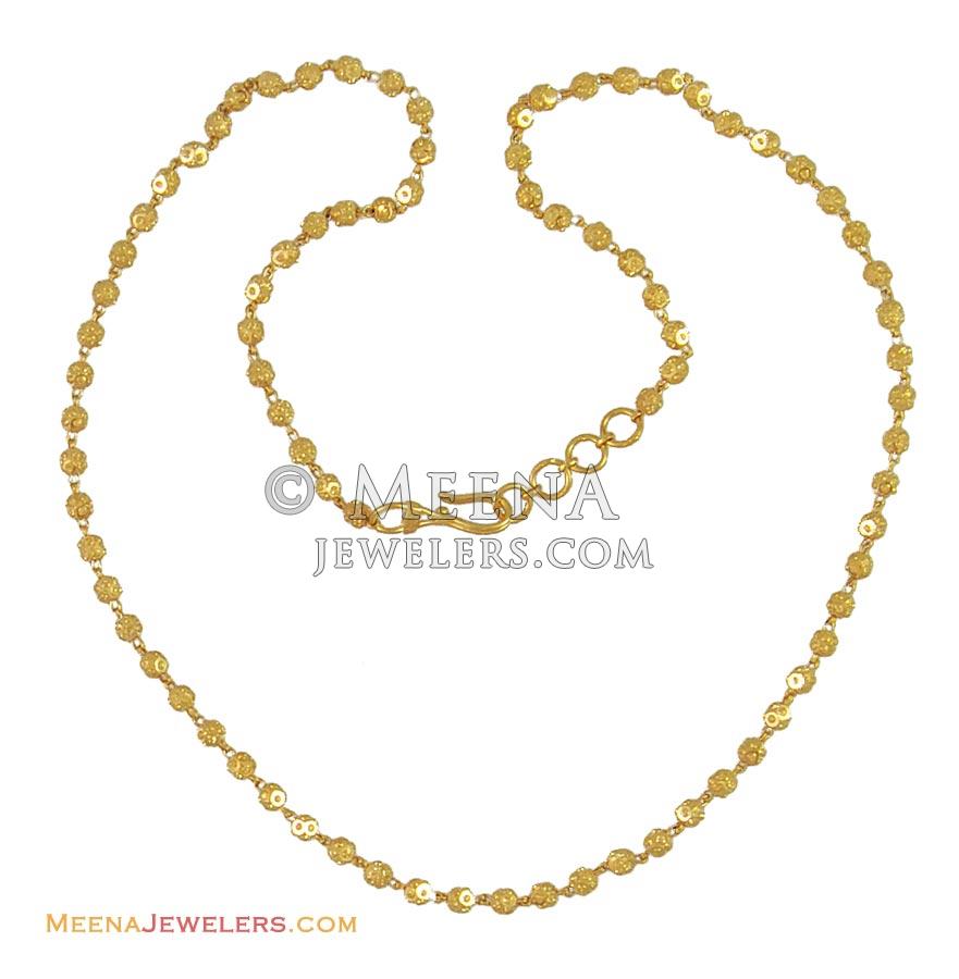 22k Gold Ball Chain (18 inches) - ChLo10644 - 22k gold chain(18 inches ...