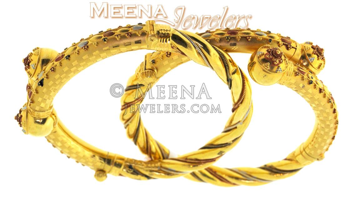 22Kt Gold Bangle (Kadas) - Baka1435 - 22Kt Gold Bangle Kada ( 2 pcs ...