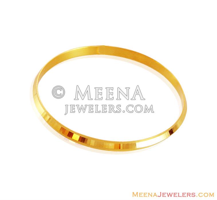 22K Solid Punjabi Baby Kada - BjBa16483 - 22K Fancy Gold Solid (1 Pc ...