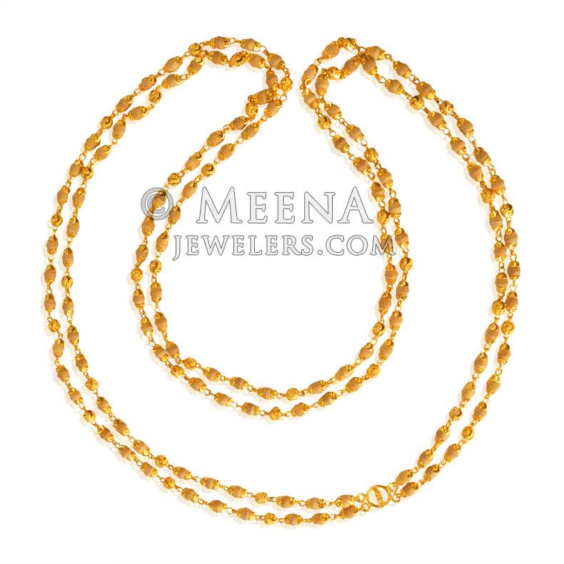 22 Karat Gold White Tulsi Mala - ChLo23596 - US$ 7,019 - 22K Gold 2 ...