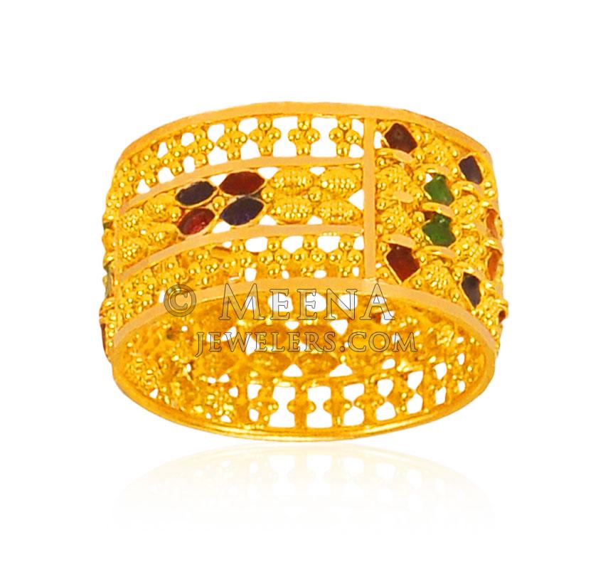 22k Gold Filigree Band - RiLg23977 - 22K Gold band for ladies. Band is ...
