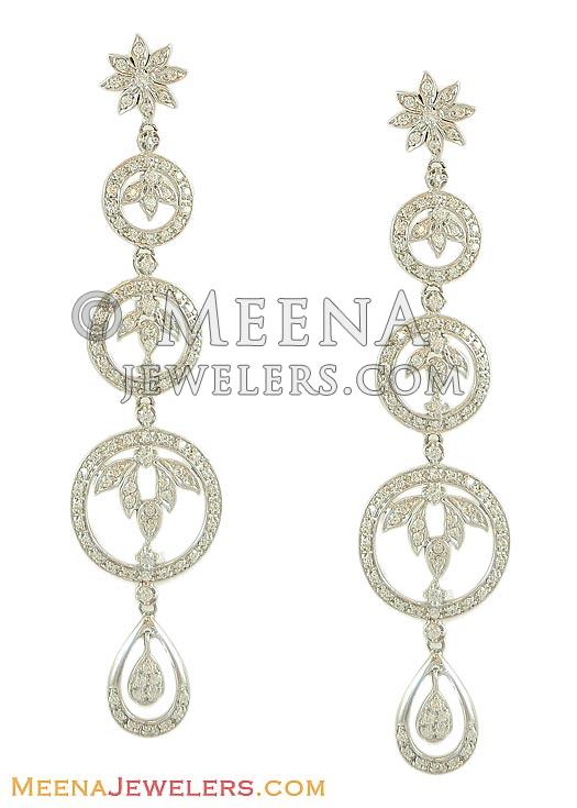 18Kt White Gold Designer Earring - ErWg8486 - US$ 2,242 - 18kt Designer ...