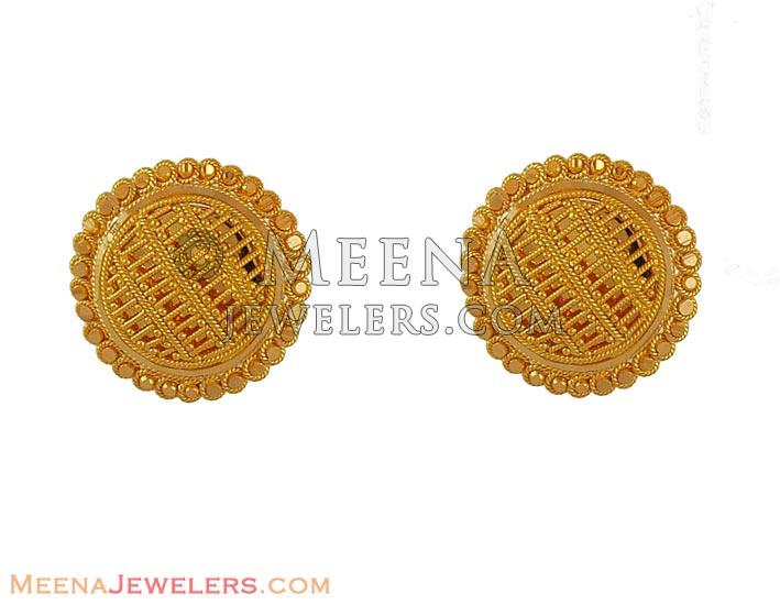 22K Designer Gold Tops - ErGt6610 - 22k Designer gold tops in round ...