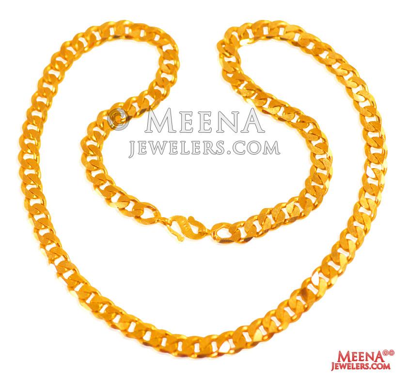 22 Kt Gold Heavy Chain - chpl25209 - 22 Kt Gold 24 Inches long chain is ...